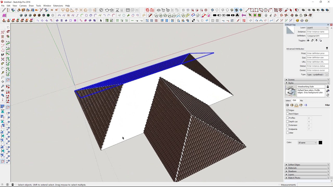 Roof In SketchUp And Plugins 2 YouTube Roof In SketchUp And Plugins 2 YouTube