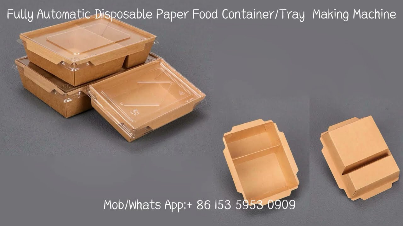 Fully Automatic Microwavable Disposable Paper Food Container Paper Food ...