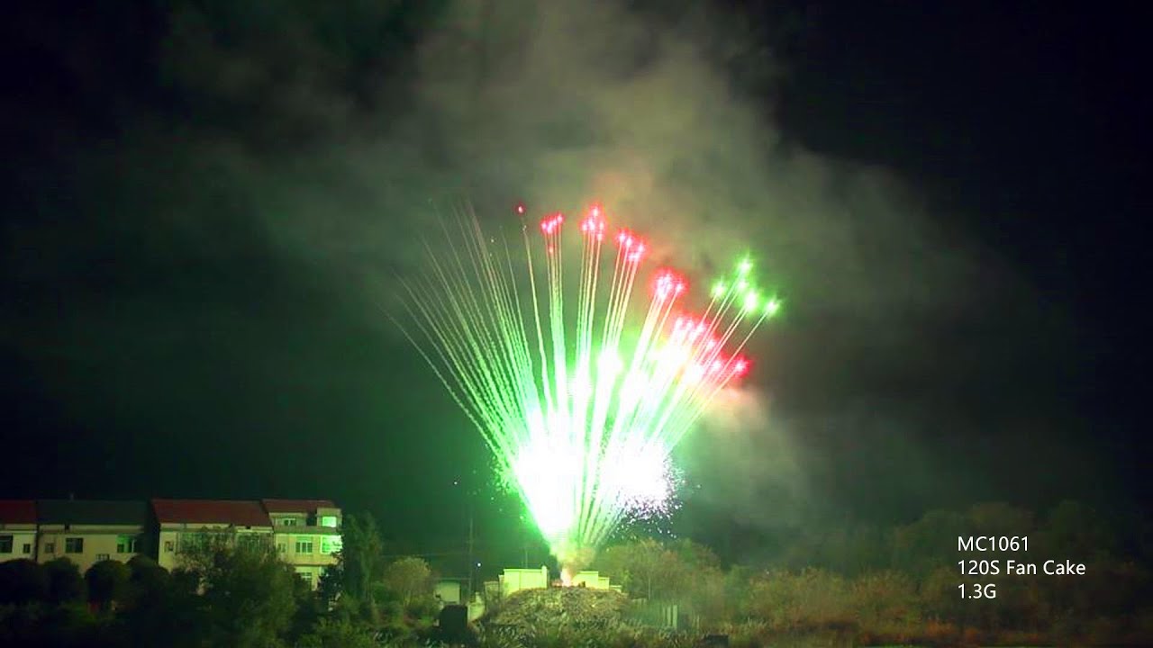120 shots professional display fireworks 1.3g - YouTube