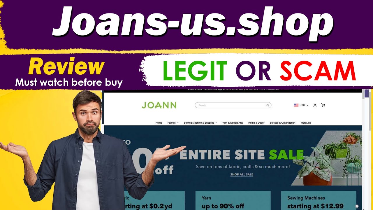 Joans-us.shop Store legit or Scam | Be aware Fake JOANN Website watch ...