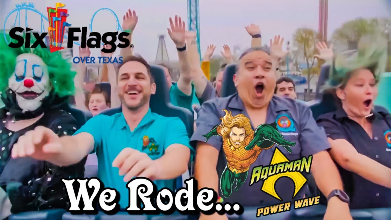 Aquaman: Power Wave Official On-Ride POV At Six Flags Over Texas - YouTube
