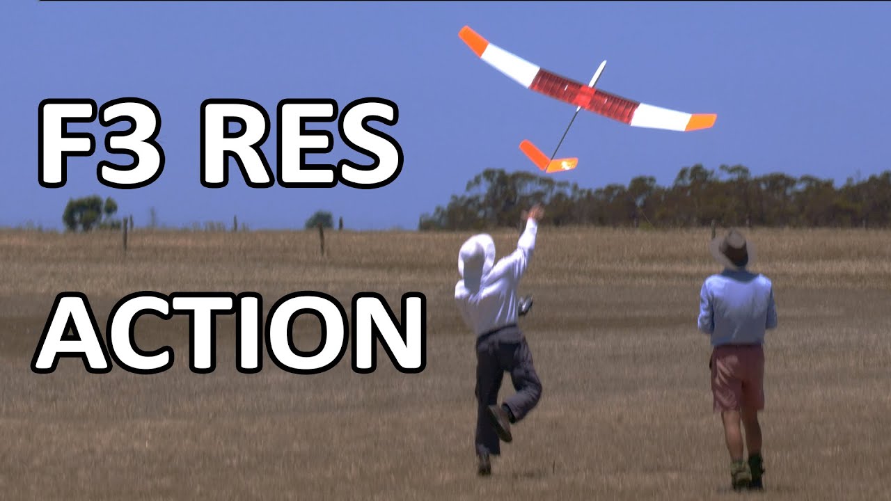 2m F3 RES (Bungee) Launch Model Glider Action - YouTube
