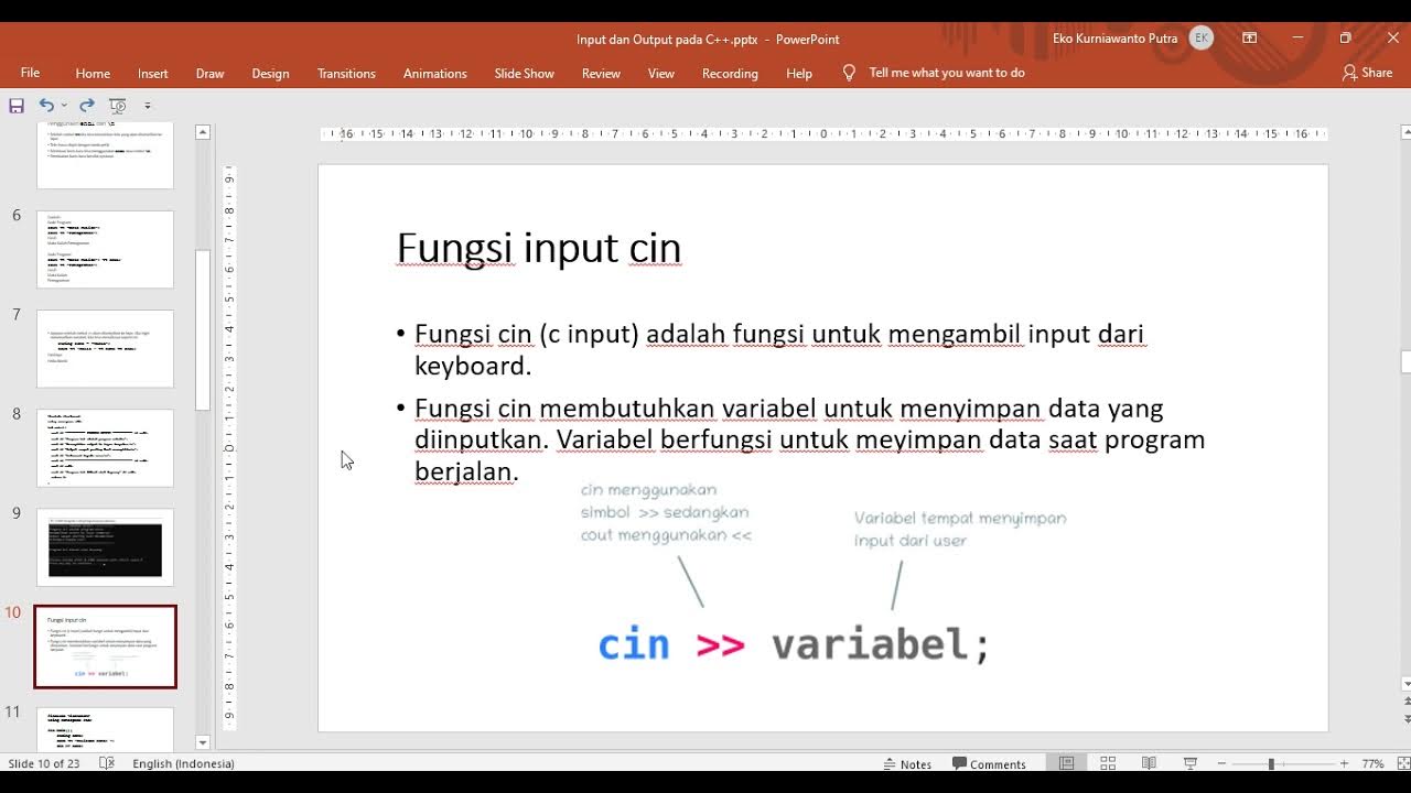 Penanganan Input dan Output pada C++ - YouTube