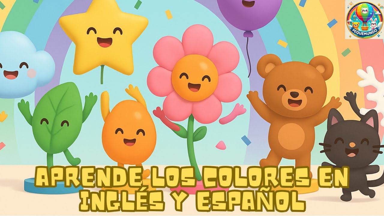 Aprende los Colores en Inglés y Español con Canción 🎶 | Video Educativo ...