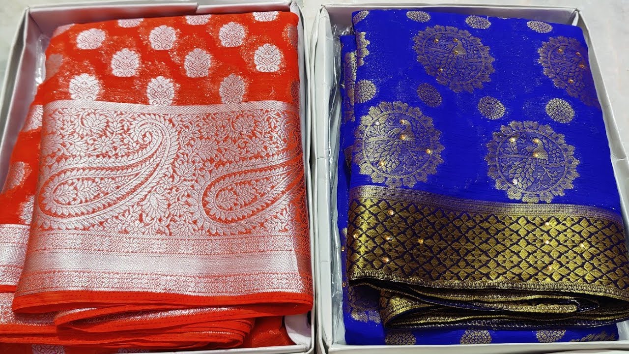 🙏👍షిఫాన్ రీచ్ pallo sarees || rolling sarees || @ManiSareessaress - YouTube