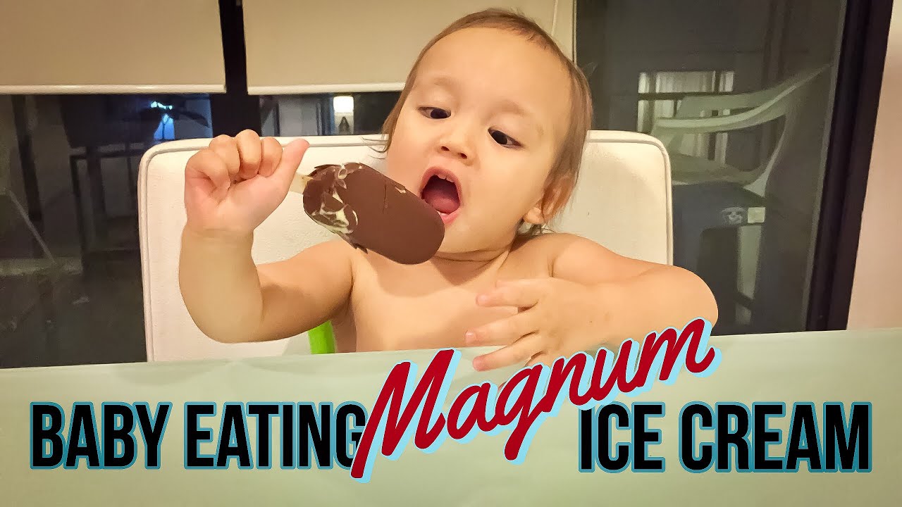 Baby Eating Magnum Ice Cream | Mukbang - YouTube