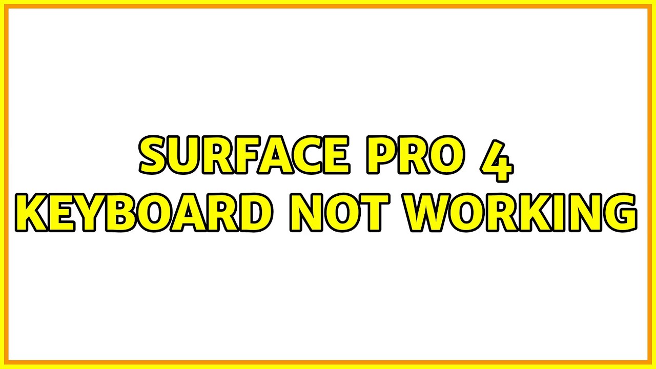 Surface Pro 4 Keyboard Not Working YouTube surface-pro-4-keyboard-not-working-youtube