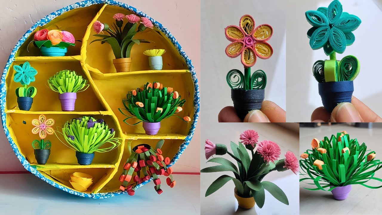 Beautiful Wall Hanging With Quilling Plants | Quilling Art | Paper ...