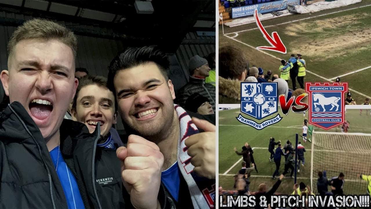TRANMERE ROVERS VS IPSWICH TOWN | 1-2 | LIMBS & PITCH INVASIONS AS ...