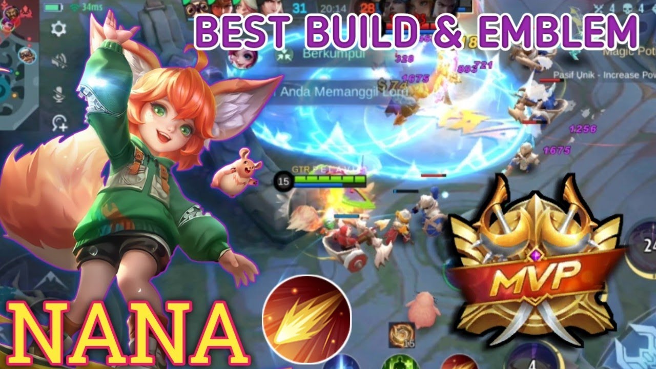 (NANA BEST BUILD & EMBLEM) GAMEPLAY NANA - BUILD TOP 1GLOBAL NANA ...