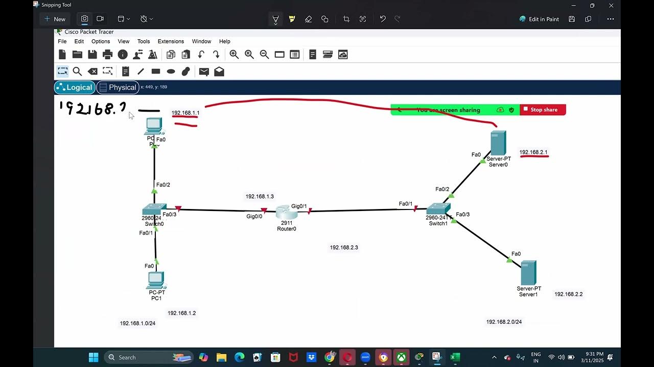 Packet flow -between different subnet || ARP || ping || - YouTube