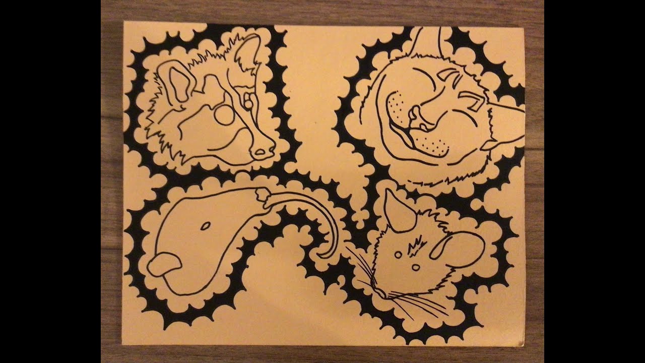 doodling fuzzy animals from start to finish - YouTube