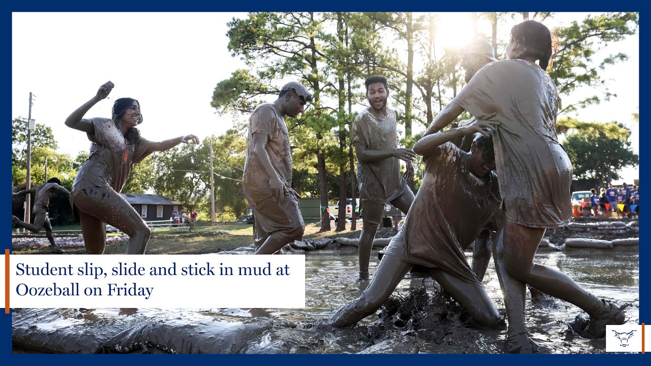 Video: Students slip, slide and stick in mud at Oozeball on Friday ...