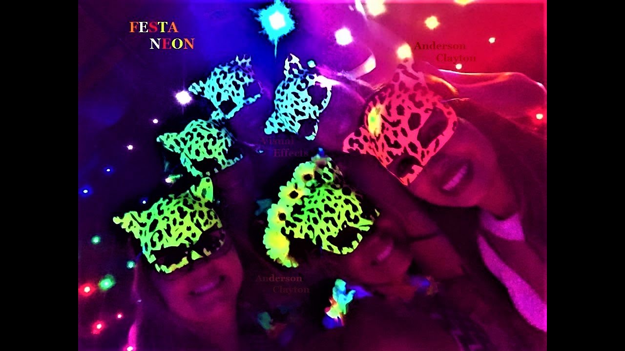 Festa neon malhas tensionadas ornamentações fluorescentes neon - YouTube