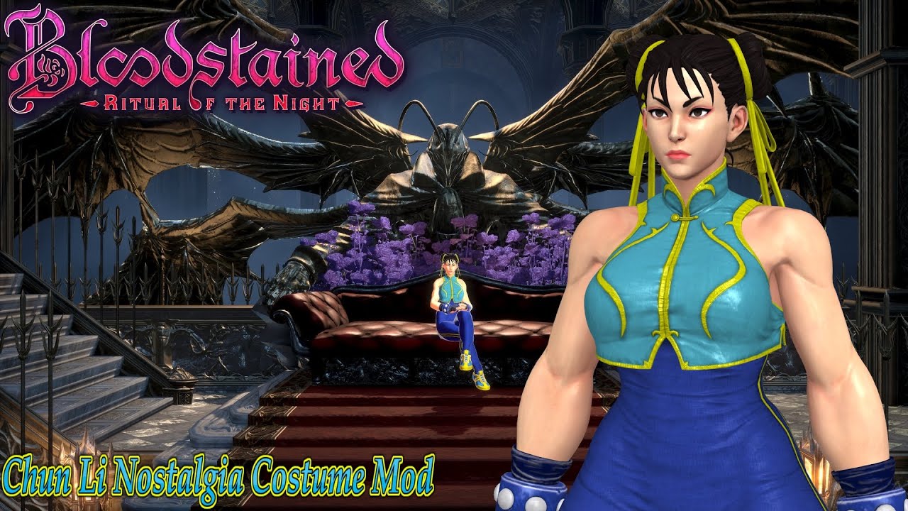 Bloodstained RotN SF5 Chun Li Nostalgia Costume Mod - YouTube