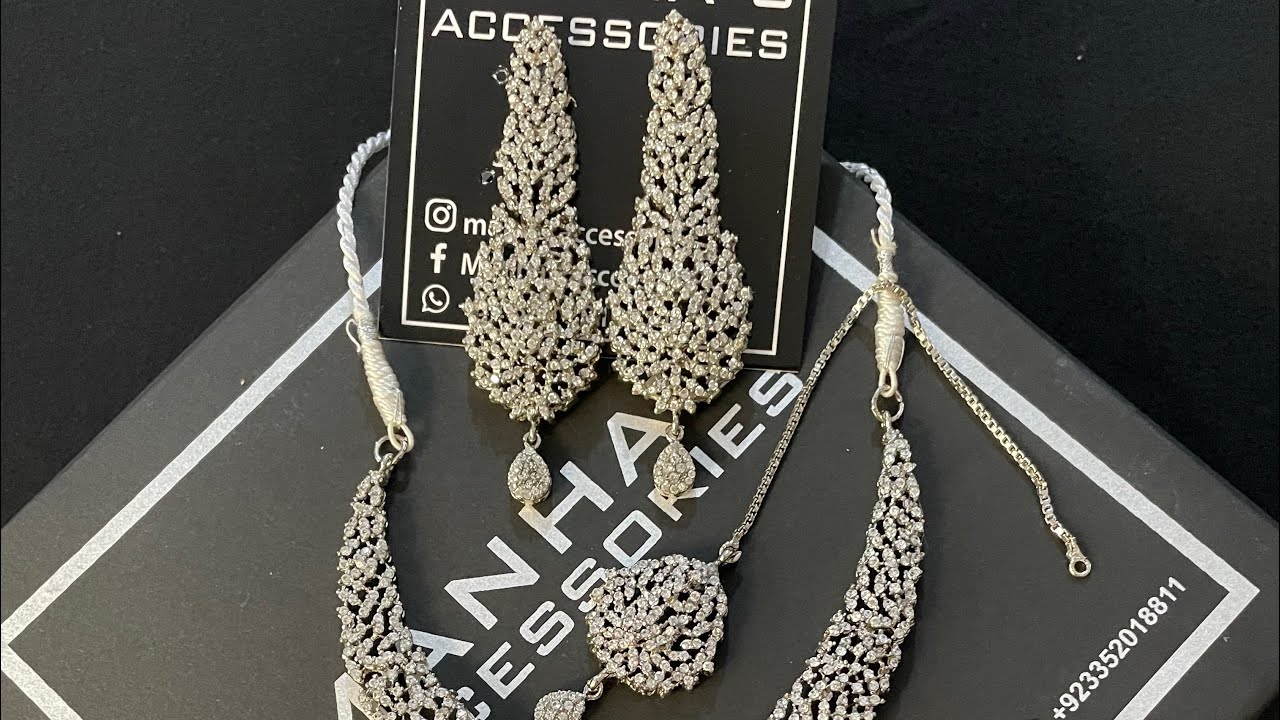 Zircon necklace set by Manha’s Accessories .. enhance your style - YouTube