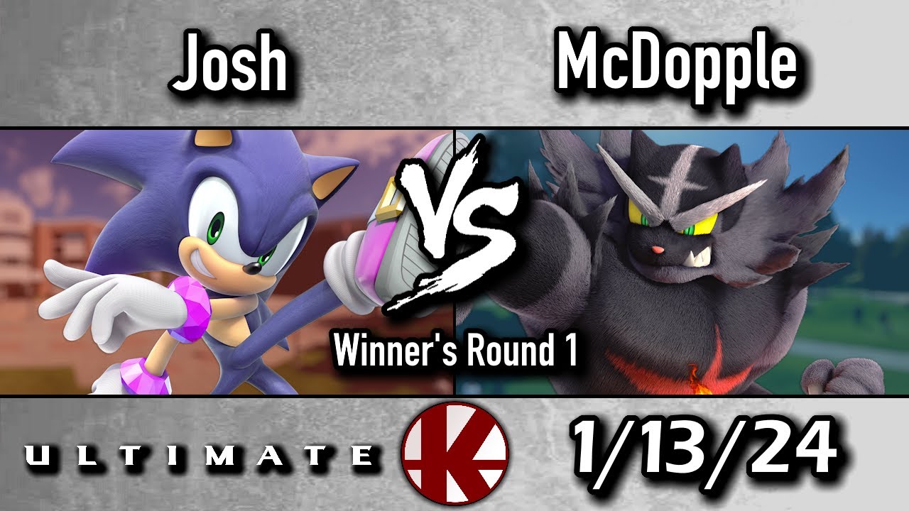 Josh (Sonic) vs. McDopple (Incineroar) - Winner's Round 1 - YouTube
