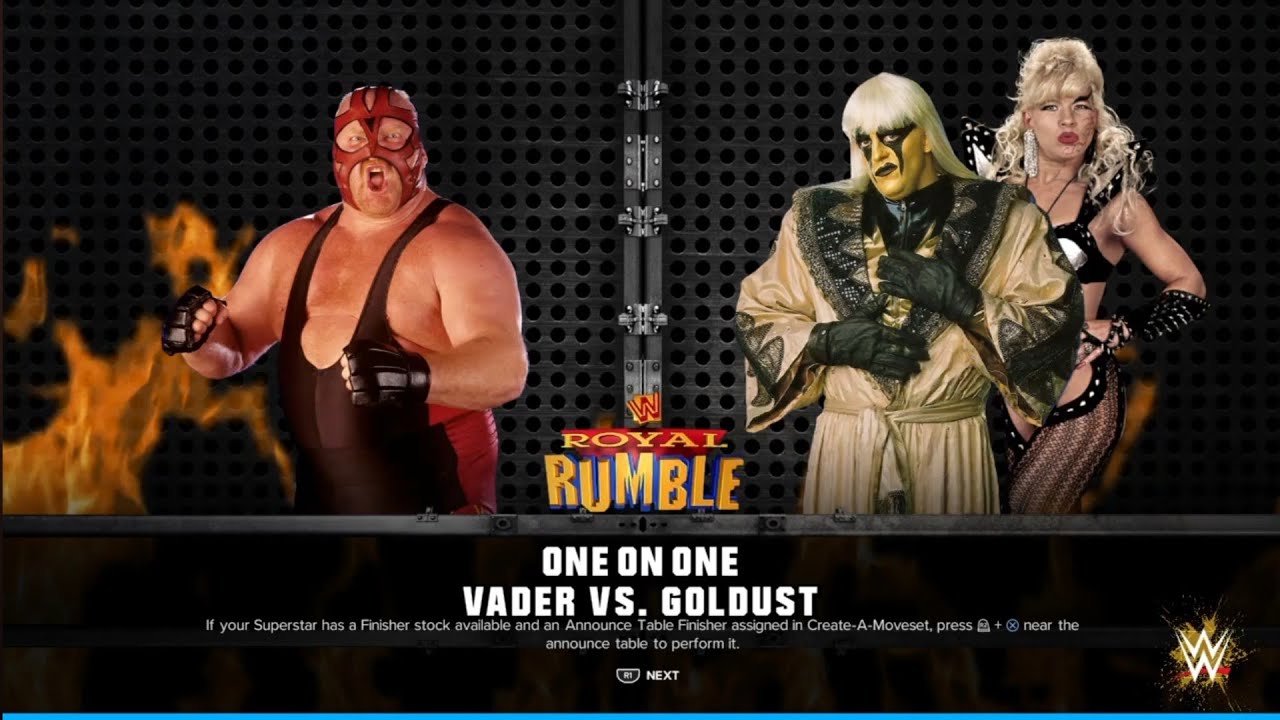 Vader vs Goldust. Royal Rumble 98. WWE 2K24 - YouTube