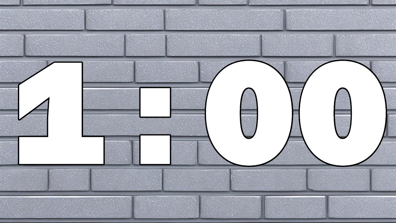 1:00 White Brick Countdown Timer - YouTube
