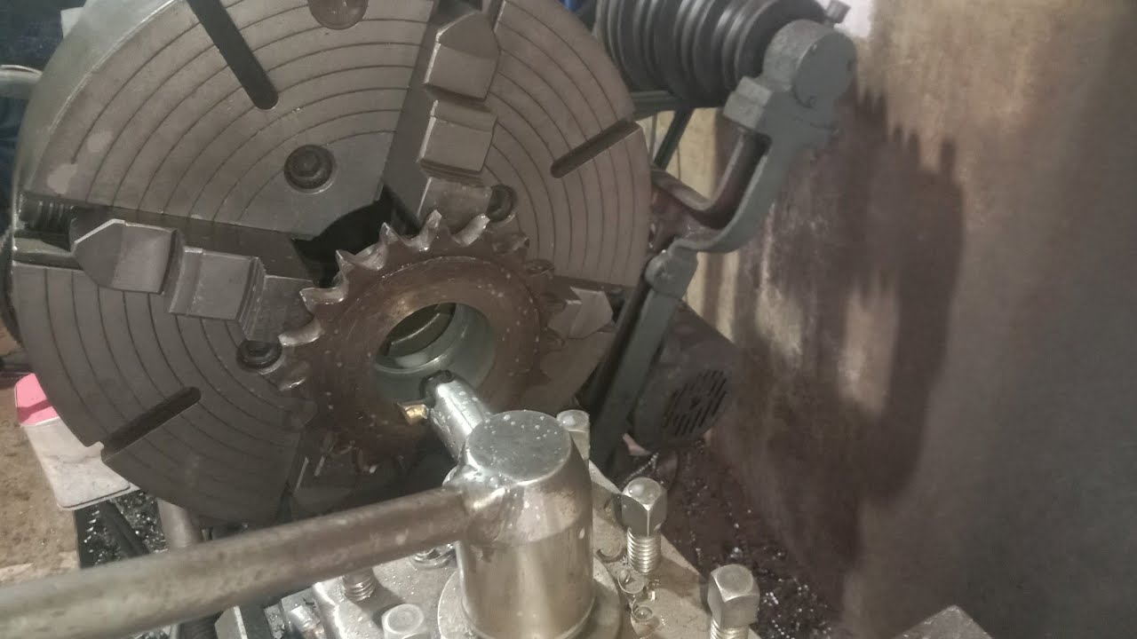 lathe machine boring process gear sprocket ⚙️⚙️ boring process # ...