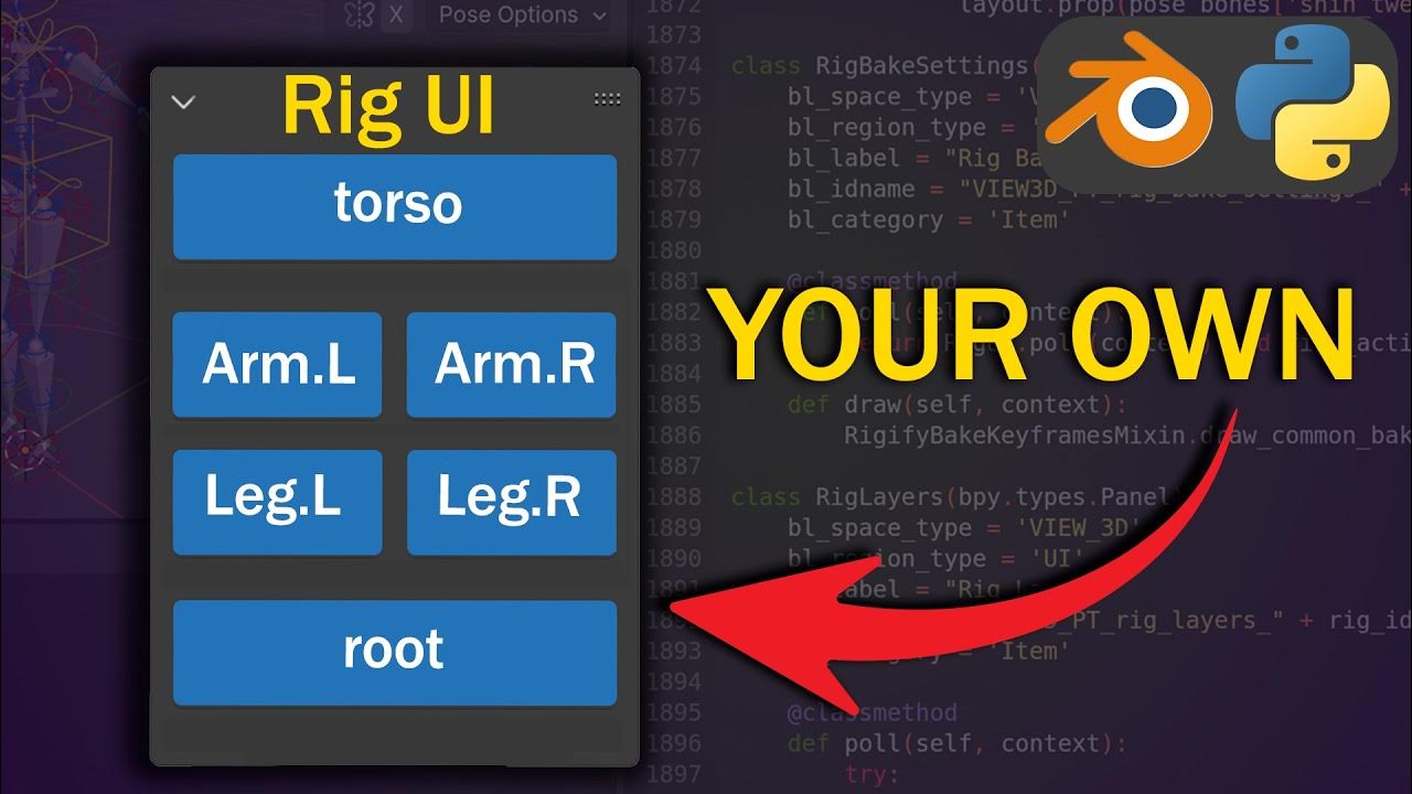Create a Simple Rig UI with Blender Python - YouTube