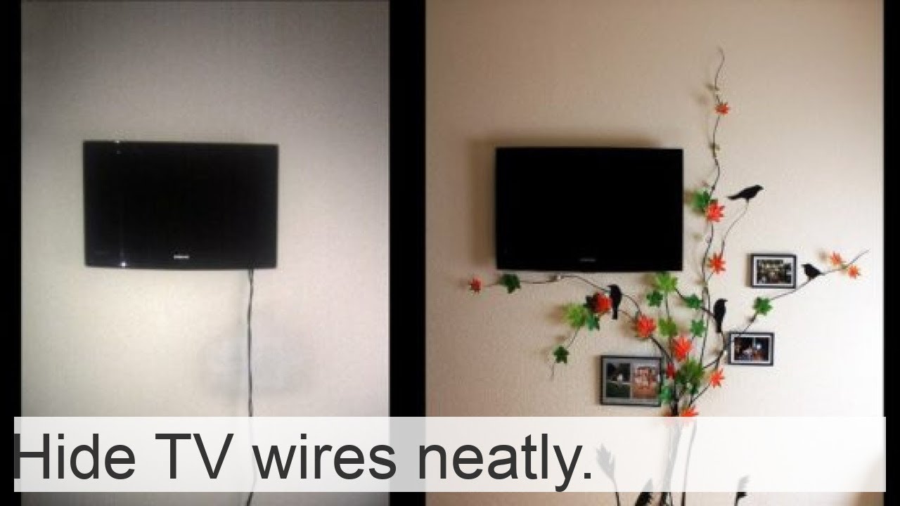 How to hide beautifully wires in the apartment from the TV on the wall ...