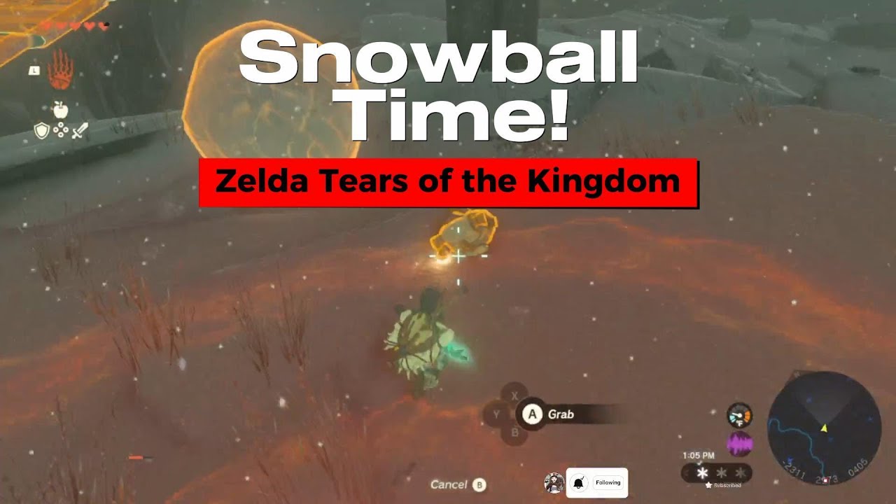 Snowball Time! Zelda Tears of the Kingdom #zeldatearsofthekingdom - YouTube