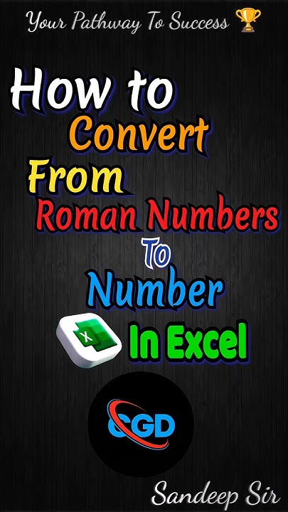 How To Convert From Roman Numbers To Numbers In Excel Tips And Tricks 💯💫 Exceltips Tutorial