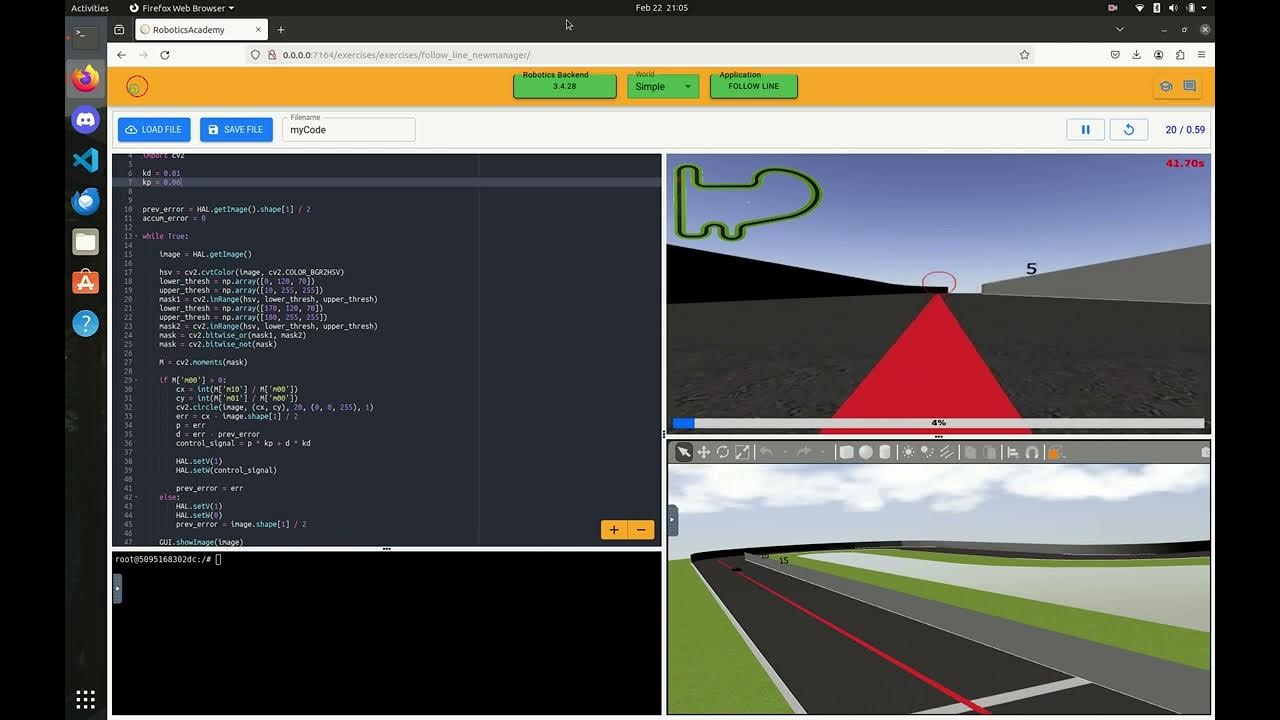 JDERobot GSoC 2024 Robotics Academy Visual Follow Line Task - YouTube