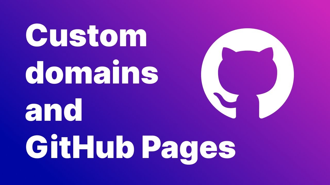 Configurar un dominio personalizado para tu sitio de Páginas de GitHub - YouTube