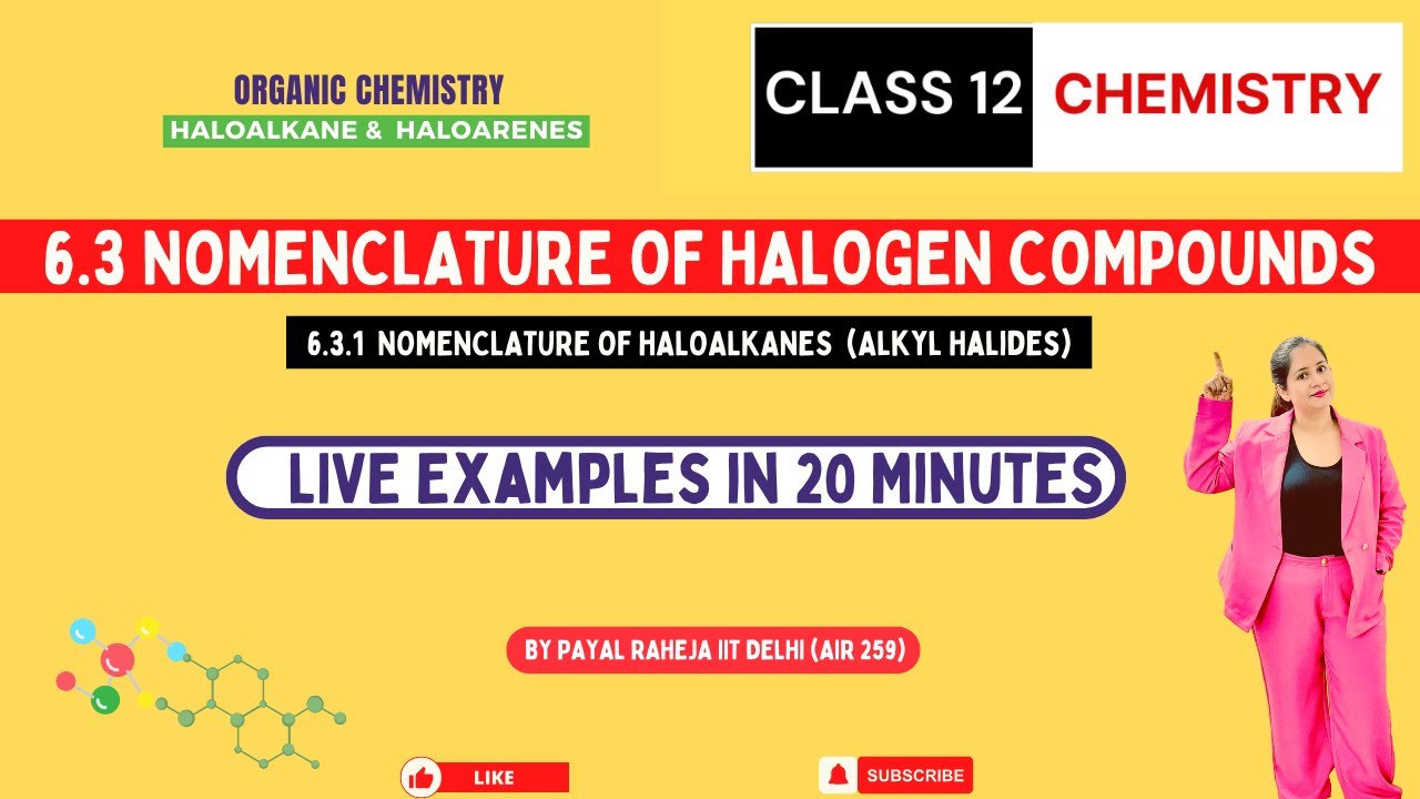 Halogen Compounds Nomenclature FAST! 🔥 LIVE Examples in 20 Mins - YouTube