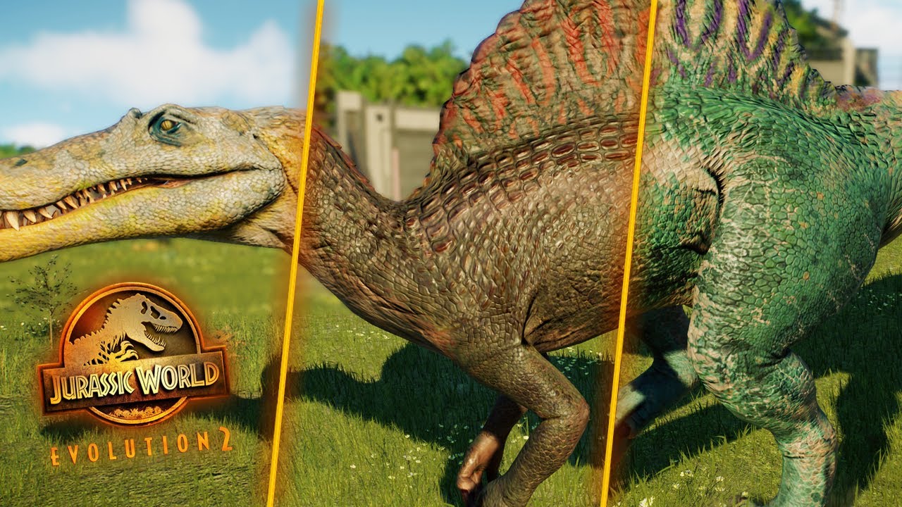 SPINOSAURUS SHOWCASE! EVERY Spinosaurus Skin Combination In Jurassic ...