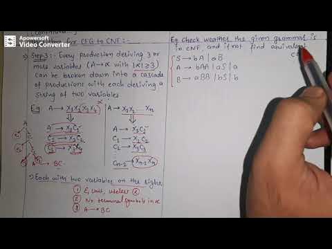 Lec28 Chomsky Normal Form OR CNF - YouTube