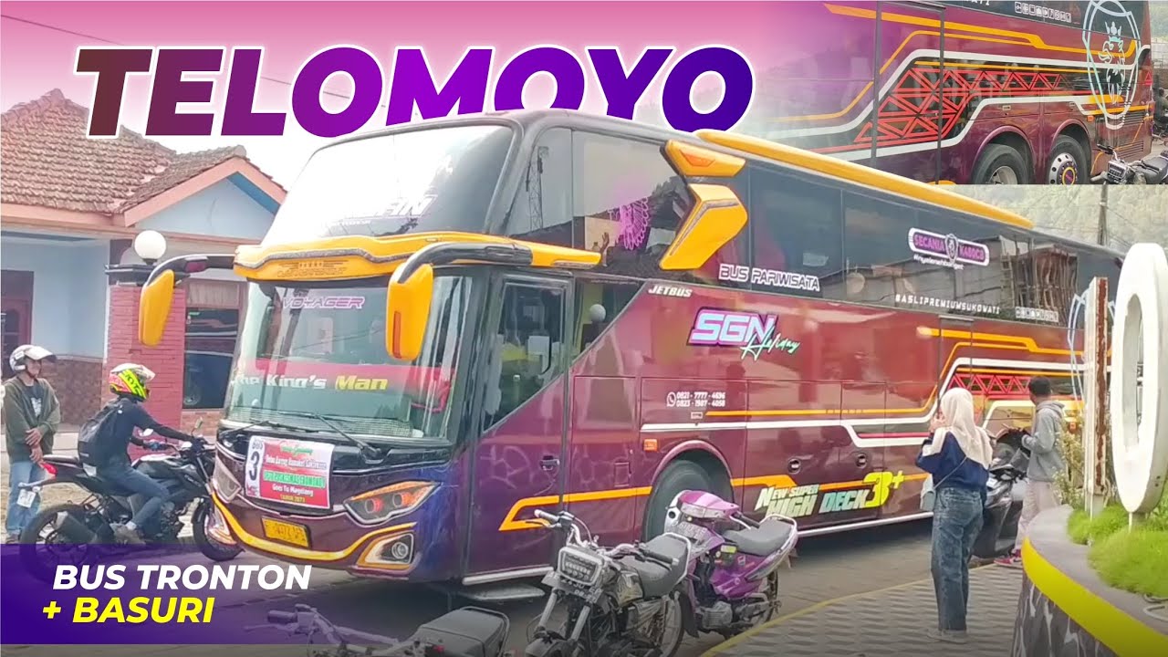 ROMBONGAN BUS TRONTON MAIN BASURI DI GUNUNG TELOMOYO - YouTube