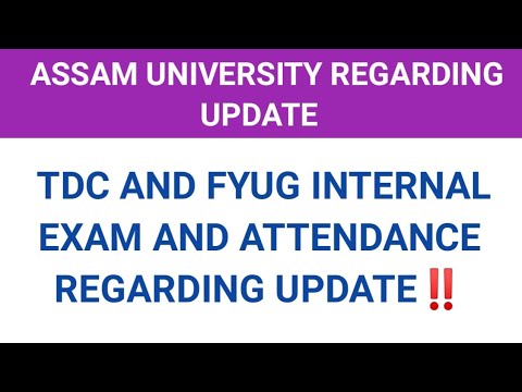 TDC AND FYUG COURSE REGARDING INTERNAL EXAM AND ATTENDANCE RELATED ...