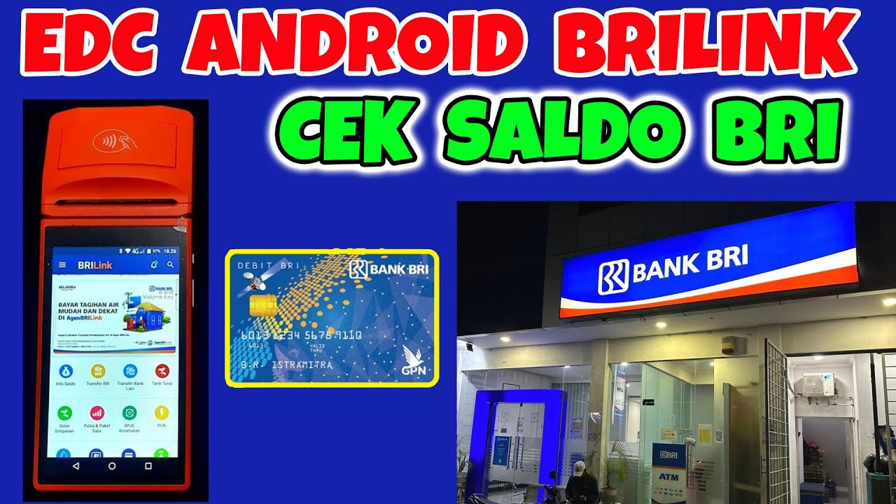CEK SALDO BRI DI AGEN BRILINK PAKAI EDC ANDROID MPOS - YouTube