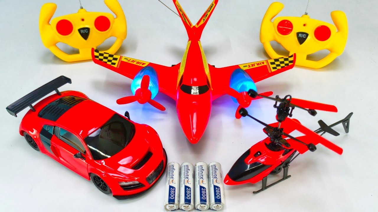 Radio Control Airplane A380 and Remote Control Racing Car Unboxing, jet ...