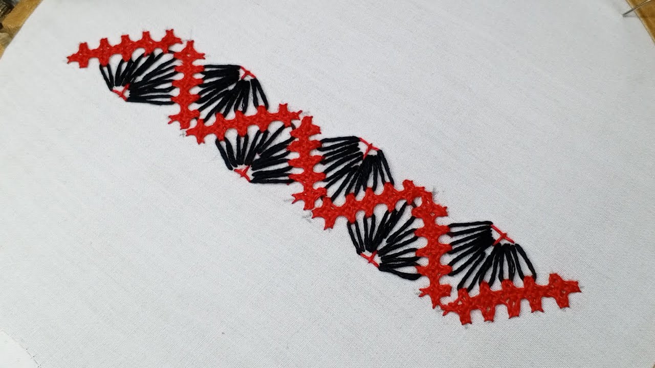 Traditional Sindhi embroidery //Gujrati hand work//Border design - YouTube