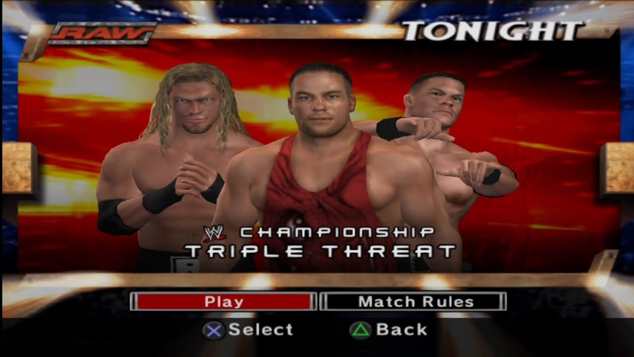 WWE SmackDown vs. Raw 2007 - Edge vs John Cena vs Rob Van Dam | WWE ...