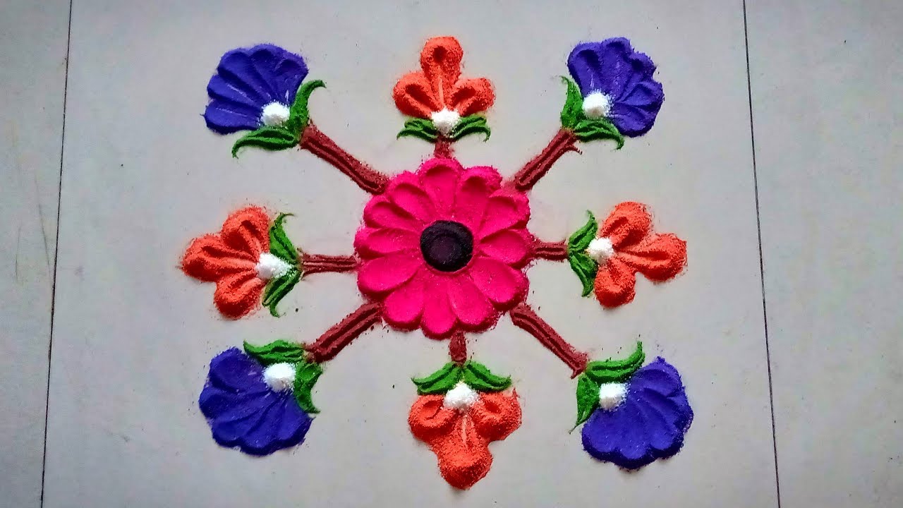 Rangoli Designs for Daily Purpose | Small Quick and Innovative Rangoli ...