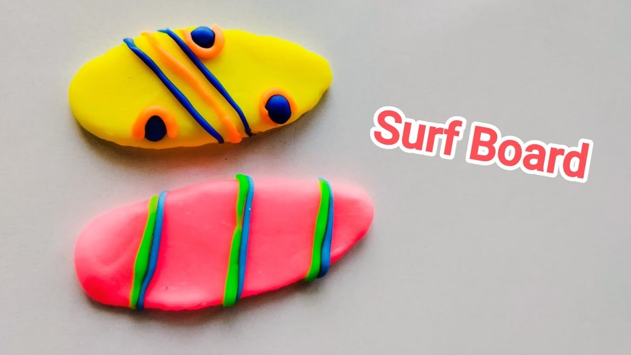 Clay modelling Surf Board/Clay Art Surf Board - YouTube