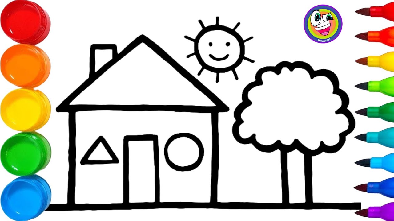 How to Draw an Easy House for Kids Step by Step - YouTube