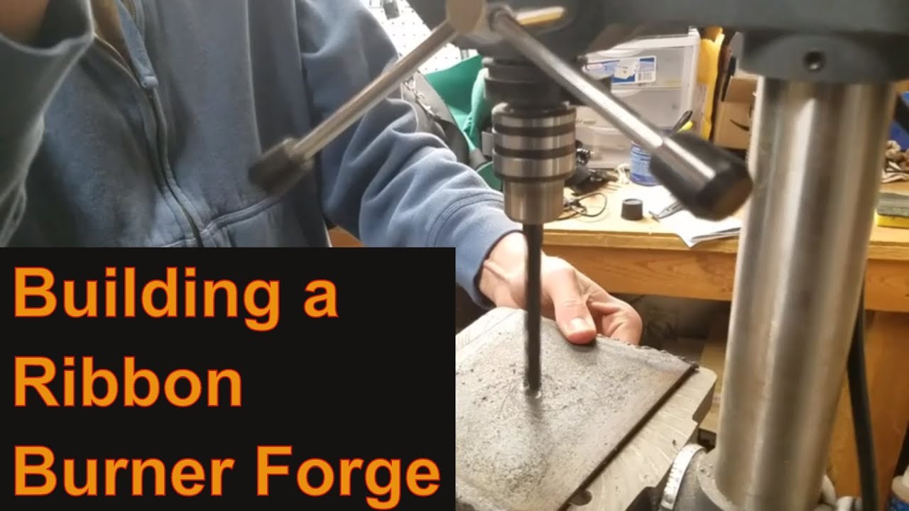 Building a ribbon burner propane forge. - YouTube