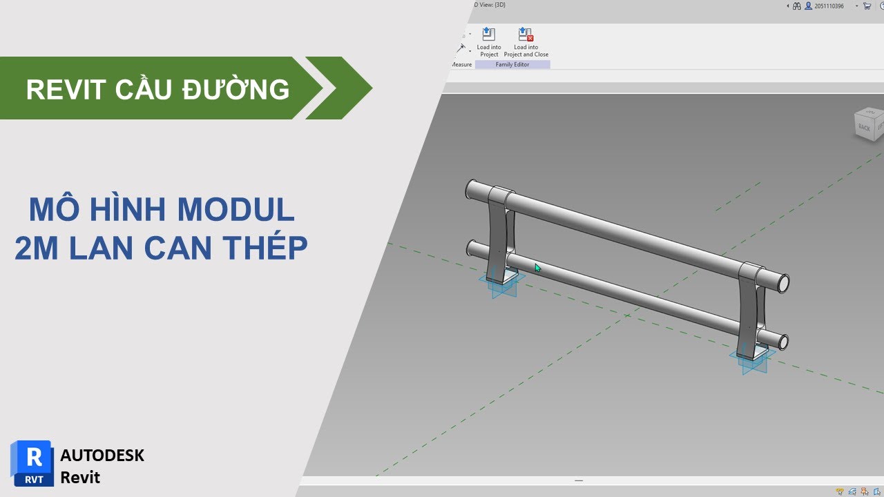Revit cầu đường - Mô hình modul lan can thép bằng Family "Generic Model ...