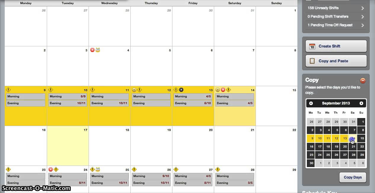 Copy & Paste Shifts - YouTube