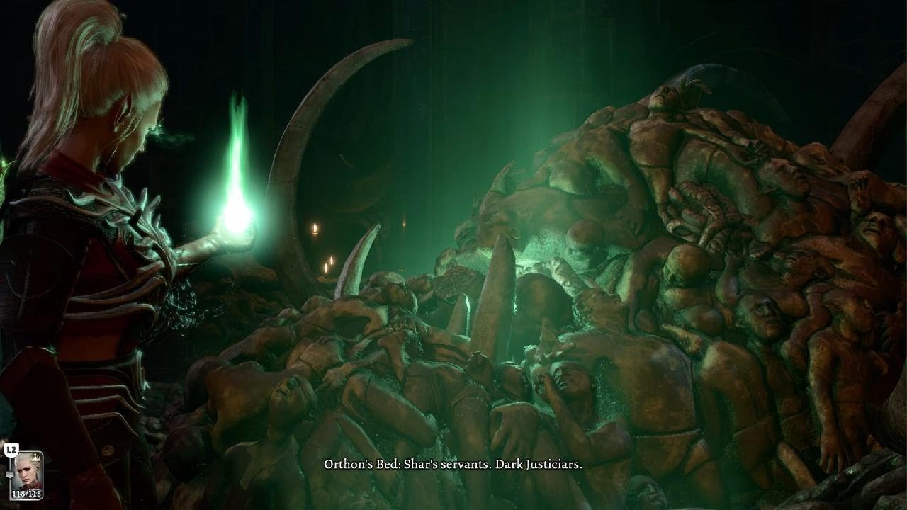 [BG3 Baldur's Gate 3] Creepiest Speak with Dead: Pile of Dark Justiciar ...