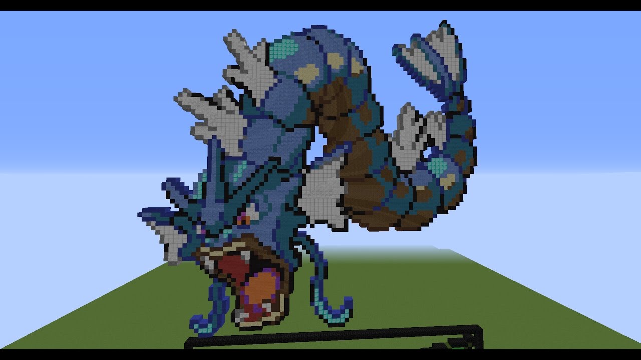 Gyarados - Minecraft Pixel Art - YouTube