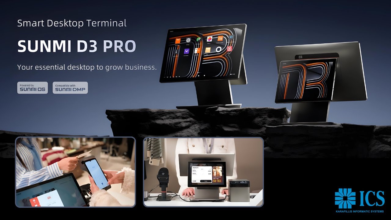Sunmi D3 Pro Smart Touch POS με NFC on screen - YouTube