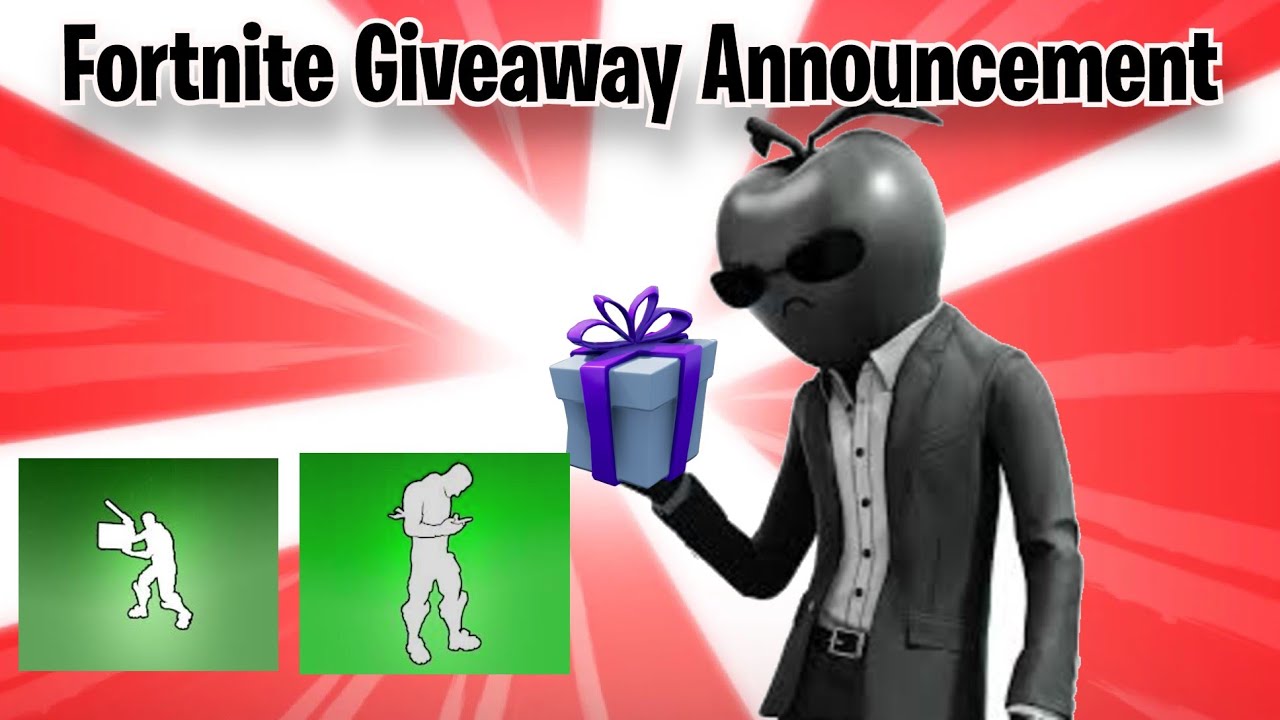 Fortnite Giveaway Announcement || 200 vbucks emote - YouTube