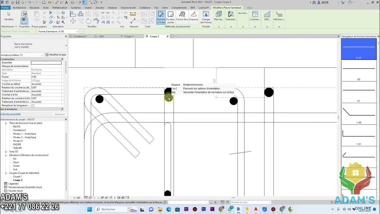 FERRAILLAGE D'UN DALOT - YouTube